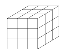 Each of 27 white 1-centimeter cubes will have exactly one face painted ...