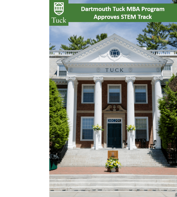 Dartmouth Tuck MBA Program Approves STEM Track